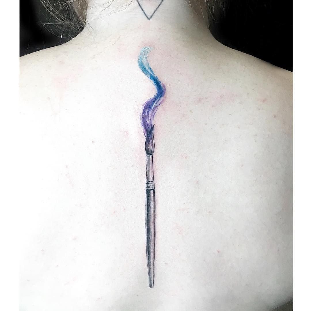 17 Incredible Paintbrush Tattoos That Will Inspire You - Tattoos Free